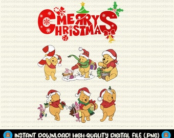 Christmas Bear and Friends PNG, Retro Christmas Png, Christmas Squad ...