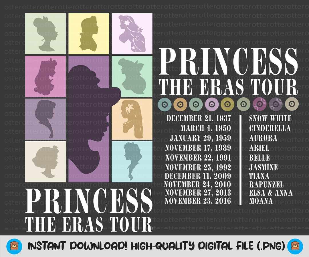 Princess Svg, the Eras Tour Princess PNG, Princess Comfort Color Png ...