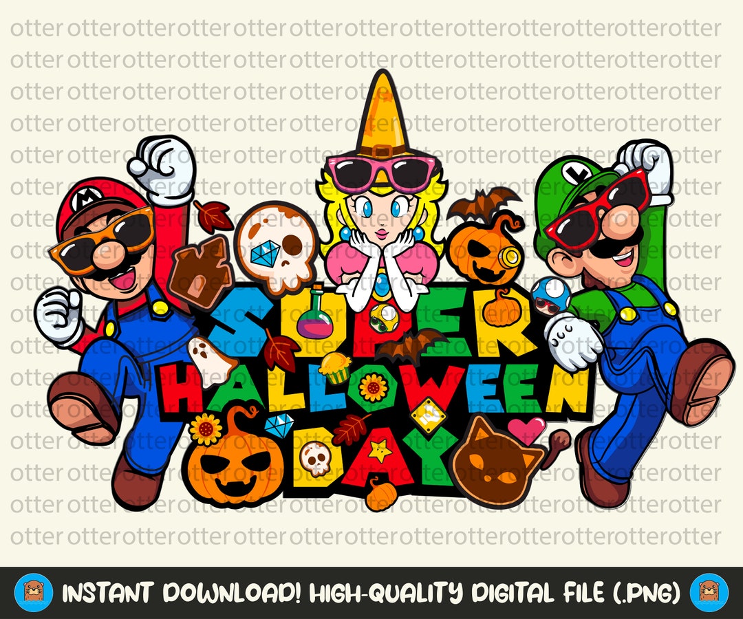 Super Mario Halloween Svg, Halloween Mario Png, Mario Svg, Super ...