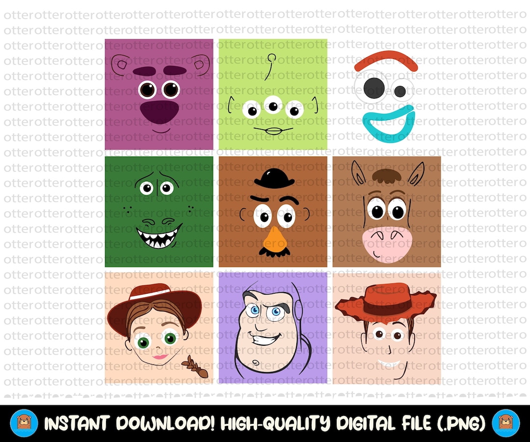 Toy Story Characters Png, Toy Story Face Png Svg, Toy Story Svg Png ...