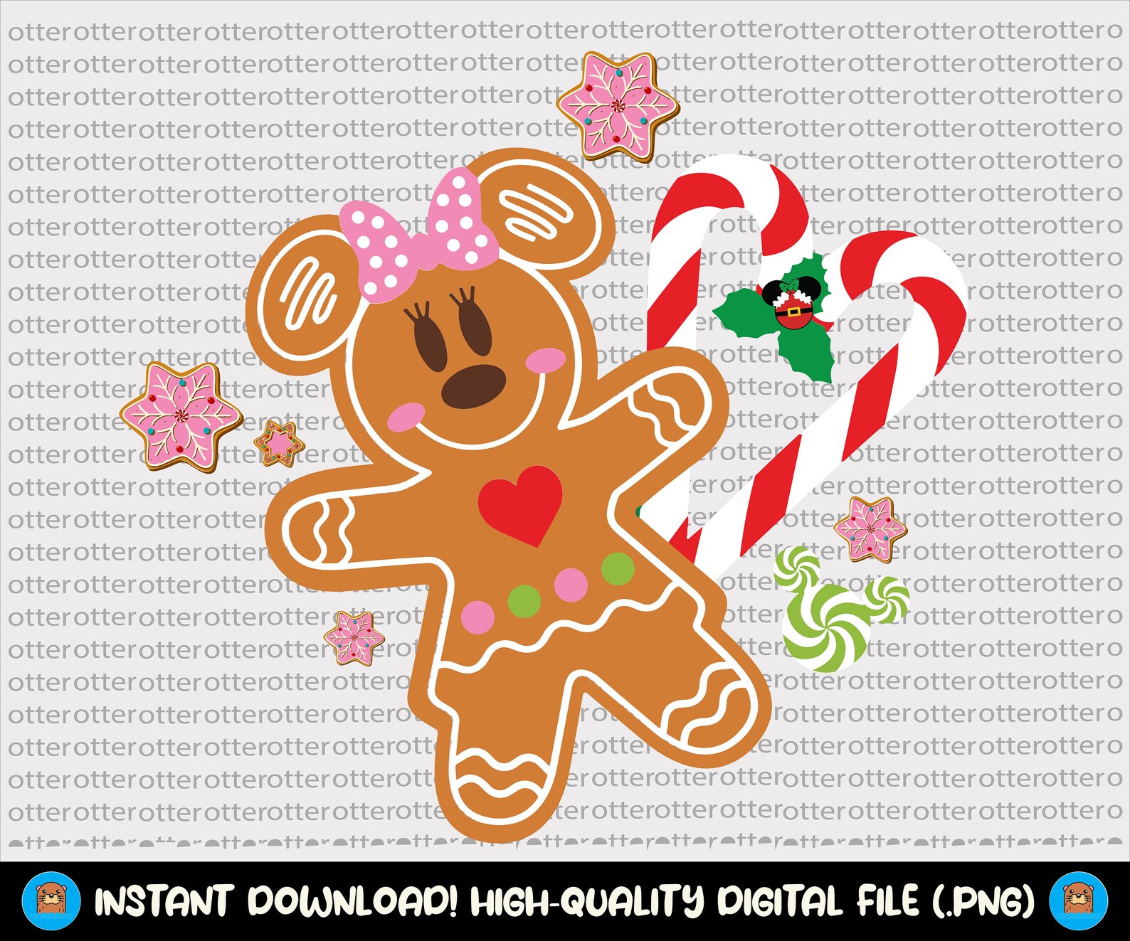 Mickey and Minnie Gingerbread Svg, Minnie Gingerbread Christmas Design ...