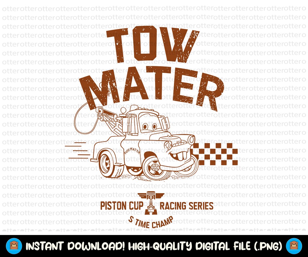 Retro Tow Mater Radiator Springs Svg Png, Svg for Cricut, Tow Mater Svg ...