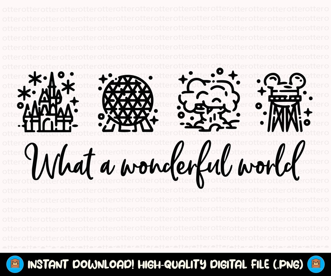 Theme Park SVG, Magical Svg, Castle, Trip SVG, What a Wonderful World ...