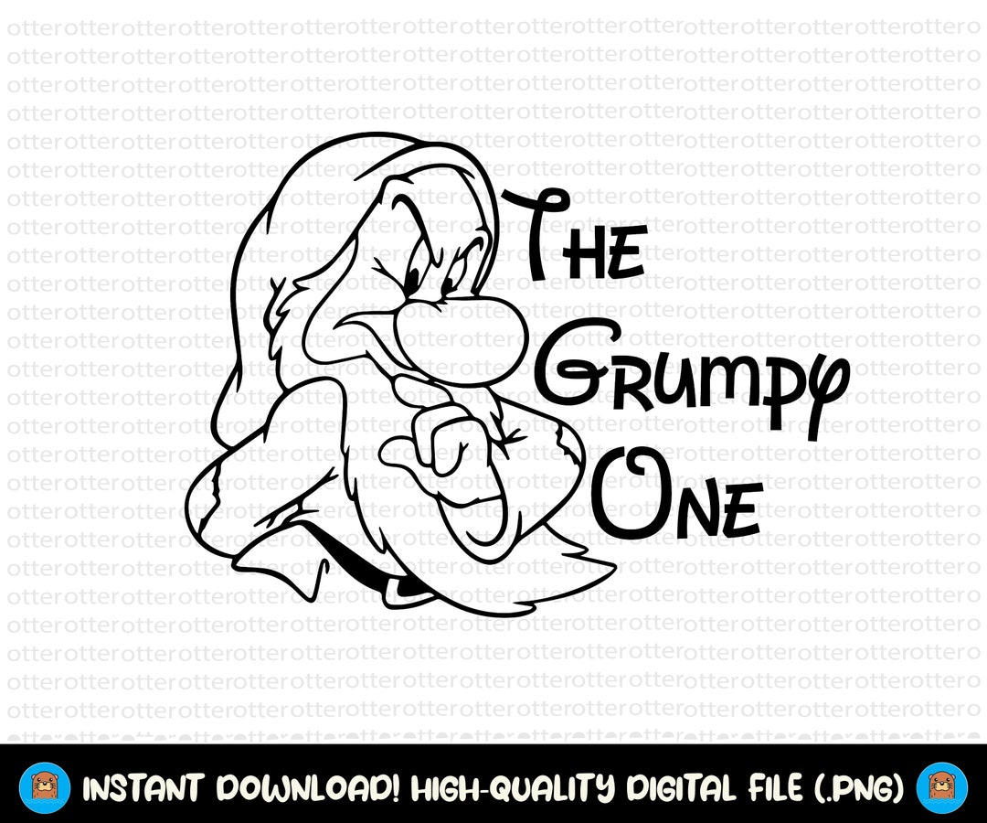 The Grumpy One, Seven Dwarfs Png, Seven Dwarfs Svg, Svg Files for ...