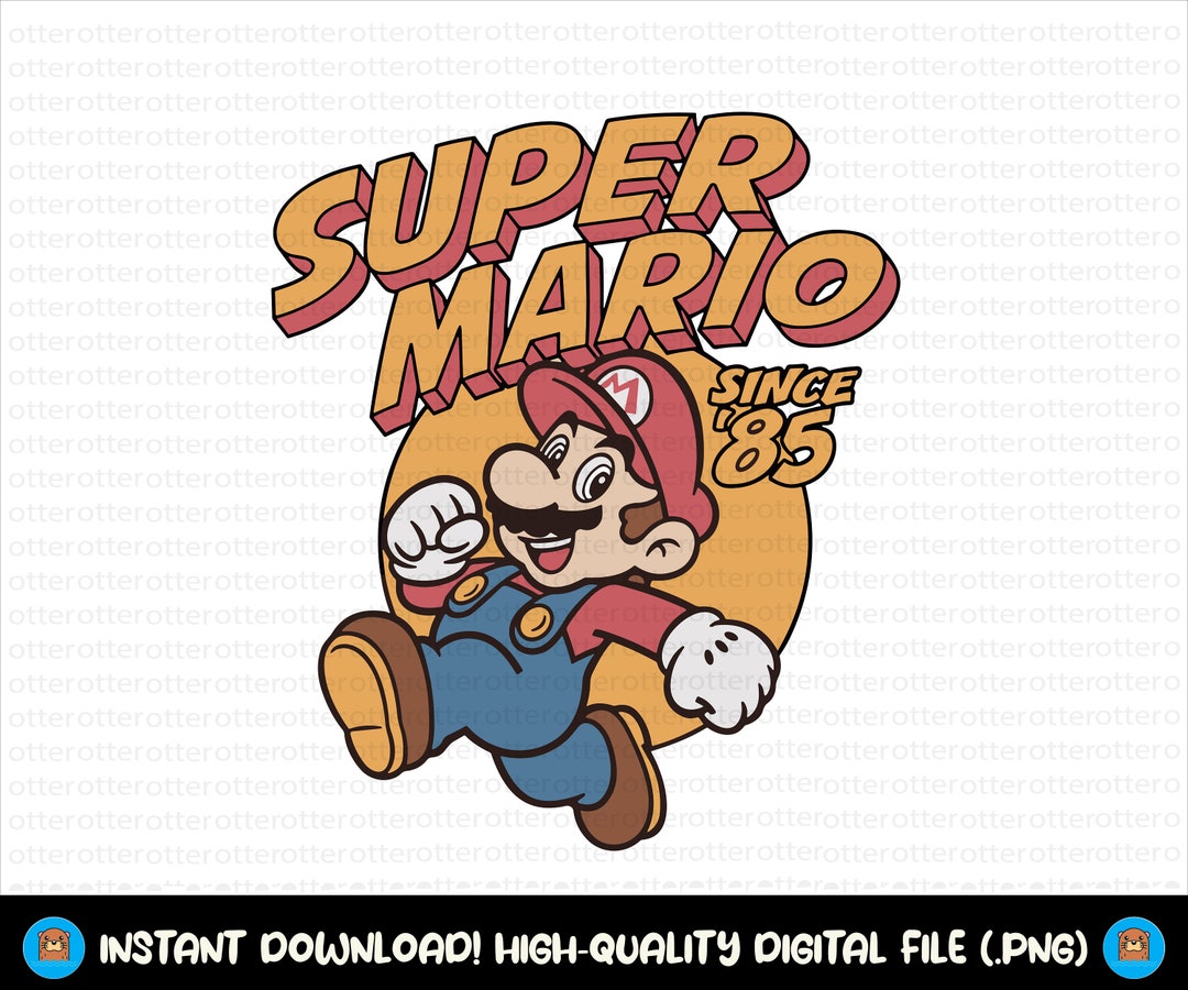 Super Mario Since 85 Retro Png, Super Mario Clipart, Printable Mario ...