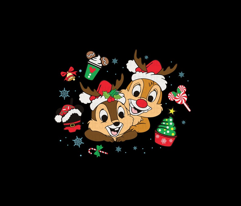 Chip and Dale Christmas Svg, Double Trouble Christmas Png, Christmas ...