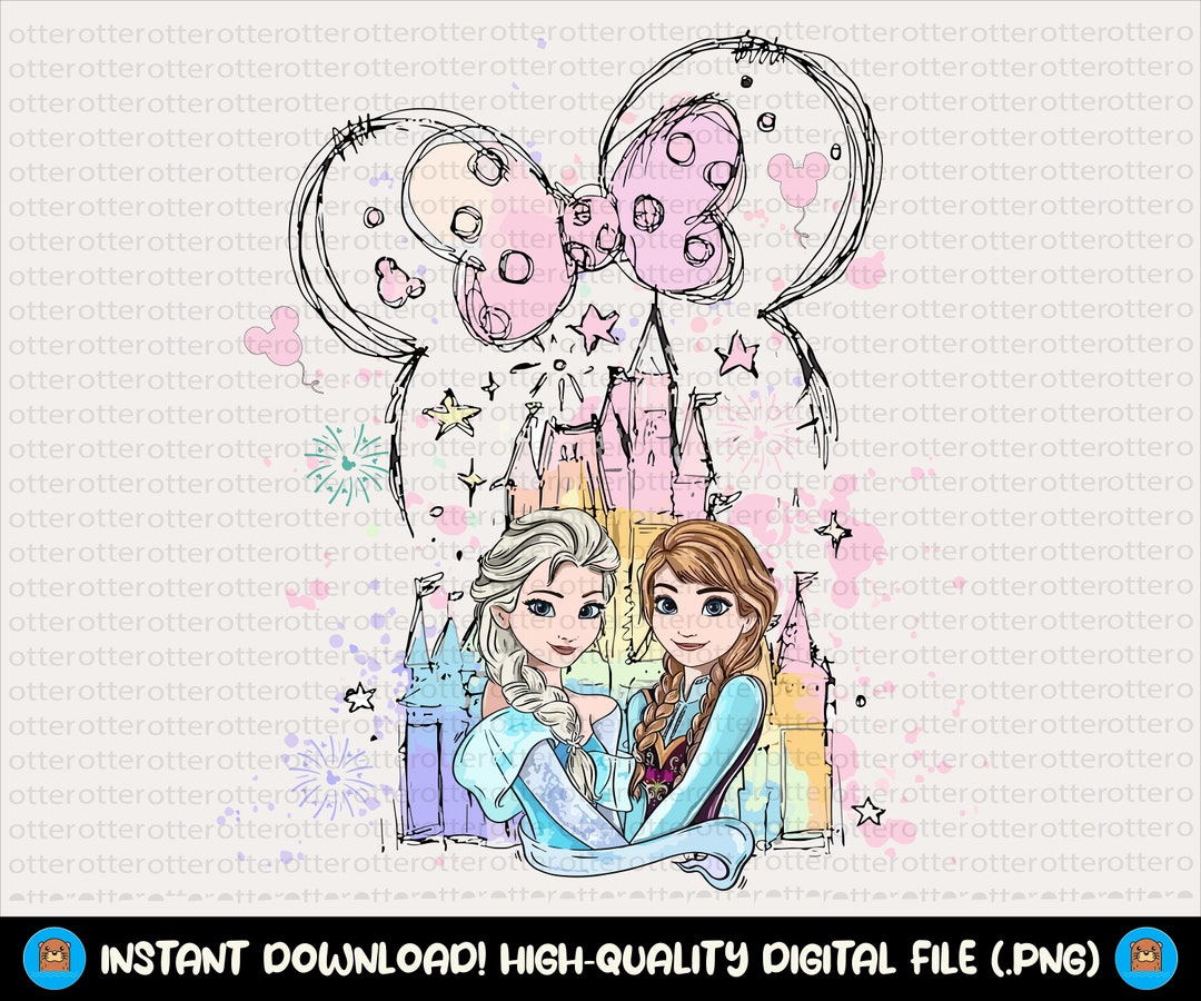 Watercolor Princess Friends Png, Best Friends Princess Png, Magical ...