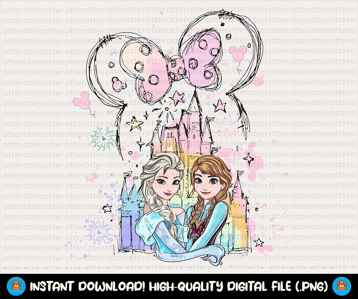 Watercolor Princess Friends Png, Best Friends Princess Png, Magical ...