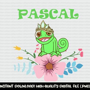 Retro Rapunzel Pascal Png, Retro Princess Png, Retro Pascal Png, Floral ...