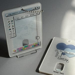 Early 2000s Microsoft Paint Acrylic Photocard Holder (blue Version) - Etsy