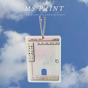 Early 2000s Microsoft Paint Acrylic Photocard Holder (pink Version) - Etsy