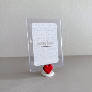 Heart Charm Polaroid / Toploader Holder - Etsy