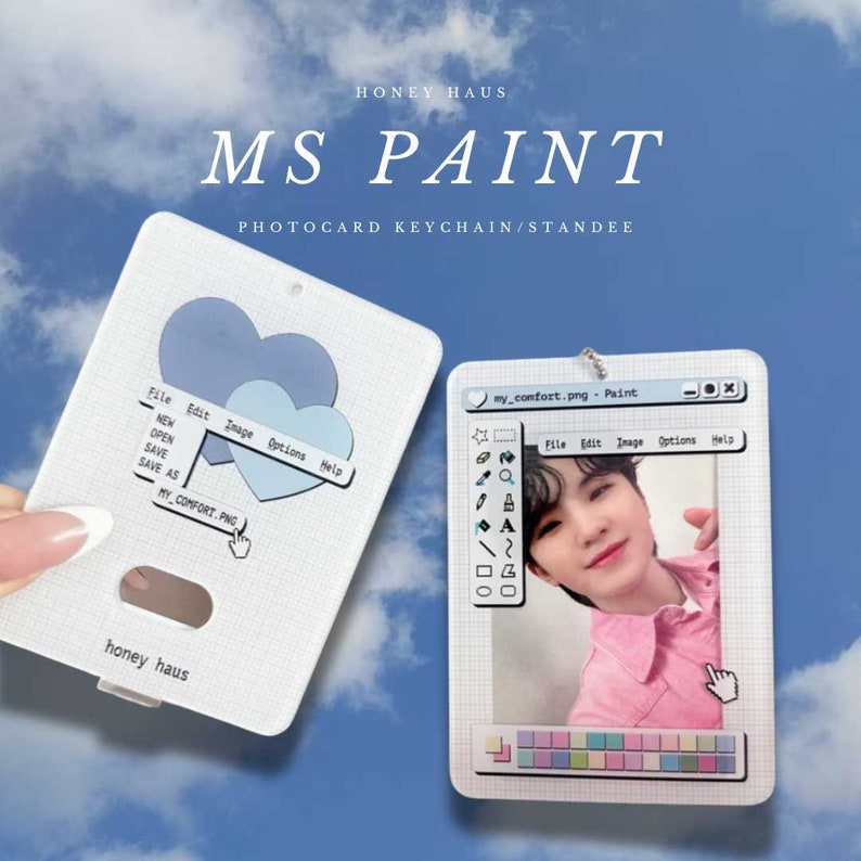 Early 2000s Microsoft Paint Acrylic Photocard Holder blue Version - Etsy