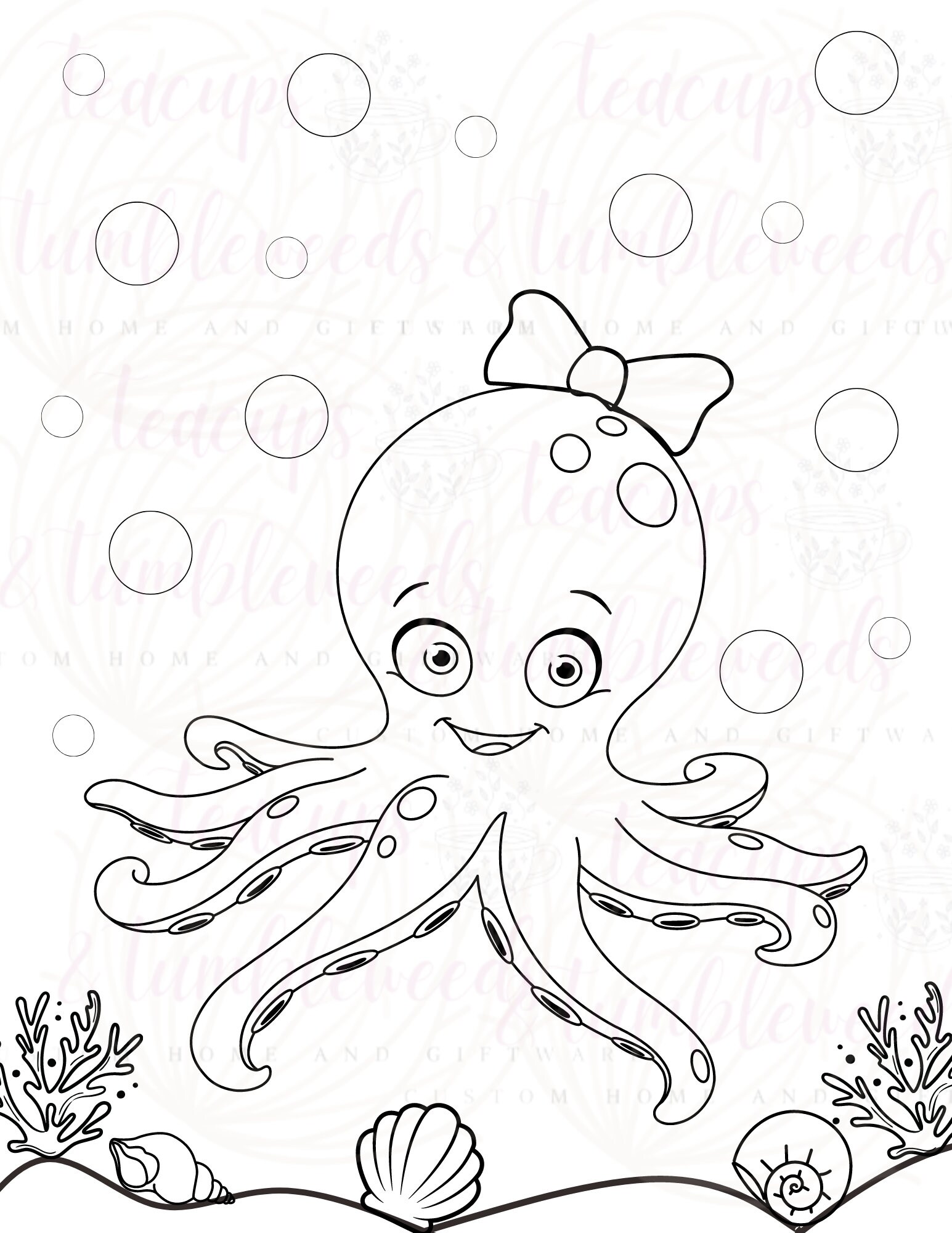 Under the Sea PRINTABLE Coloring Book, Digital Download, Coloring Pages ...