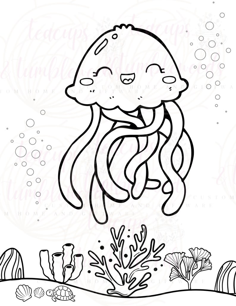 Under the Sea PRINTABLE Coloring Book, Digital Download, Coloring Pages ...