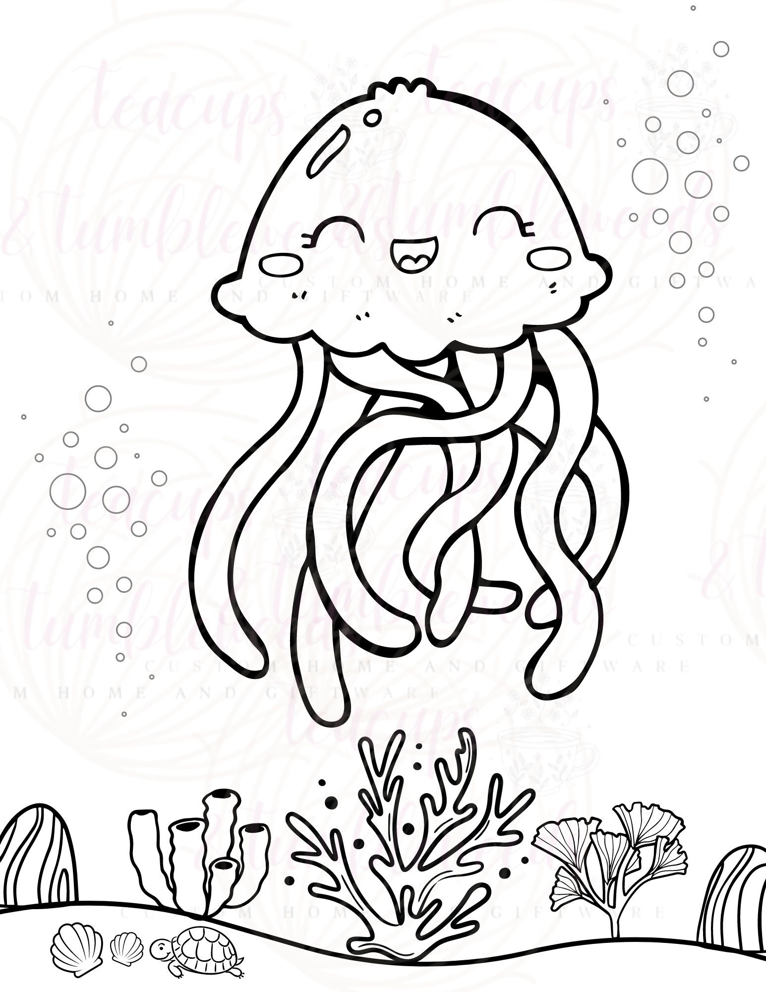 Under the Sea PRINTABLE Coloring Book, Digital Download, Coloring Pages ...