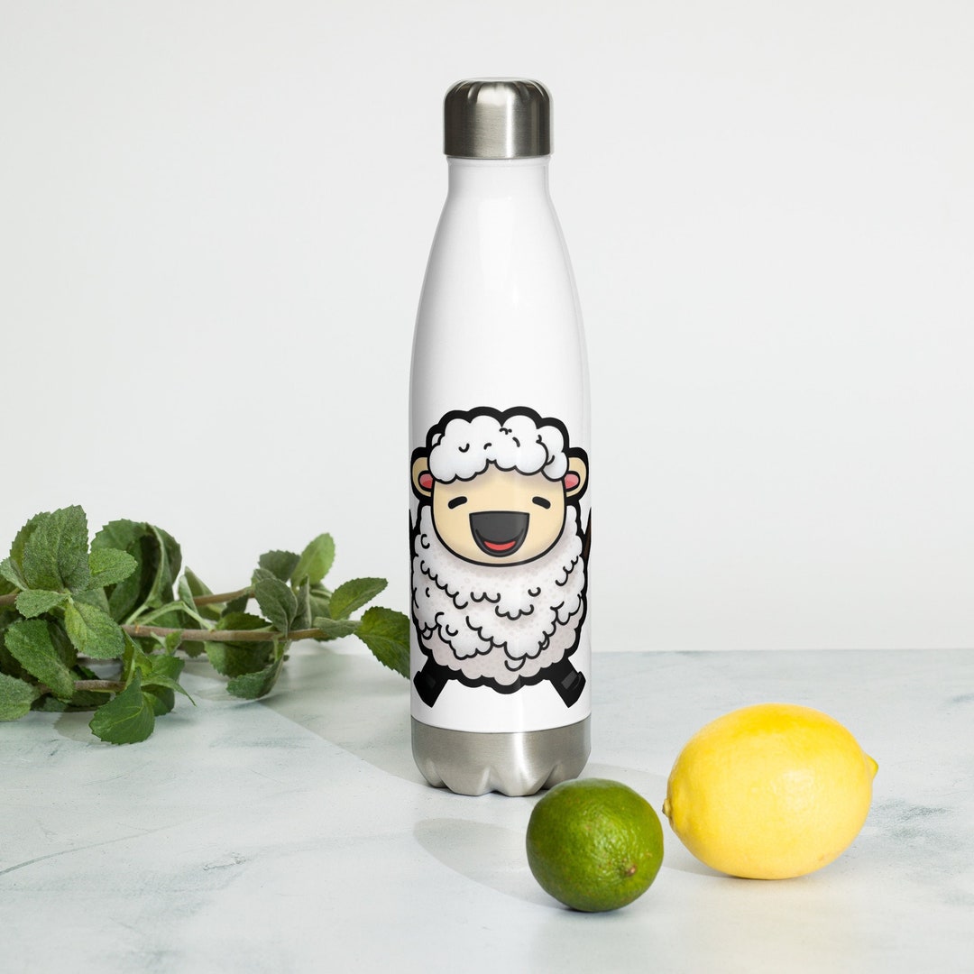 Sheep Water Bottle | Stainless Steel, Available in White & Black - Etsy