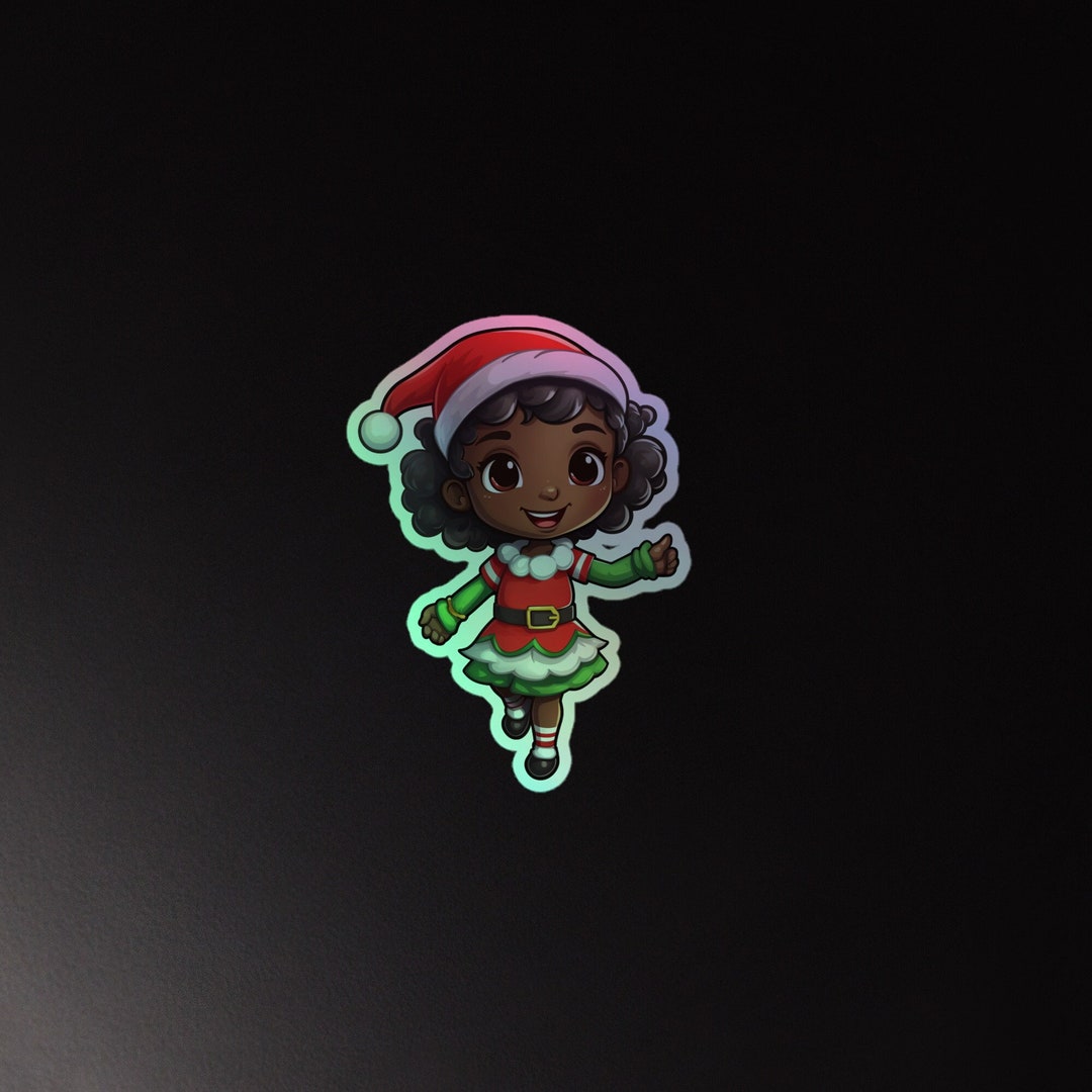 Holographic Elf Stick-e-figure | Christmas Sticker, Available in 3 ...