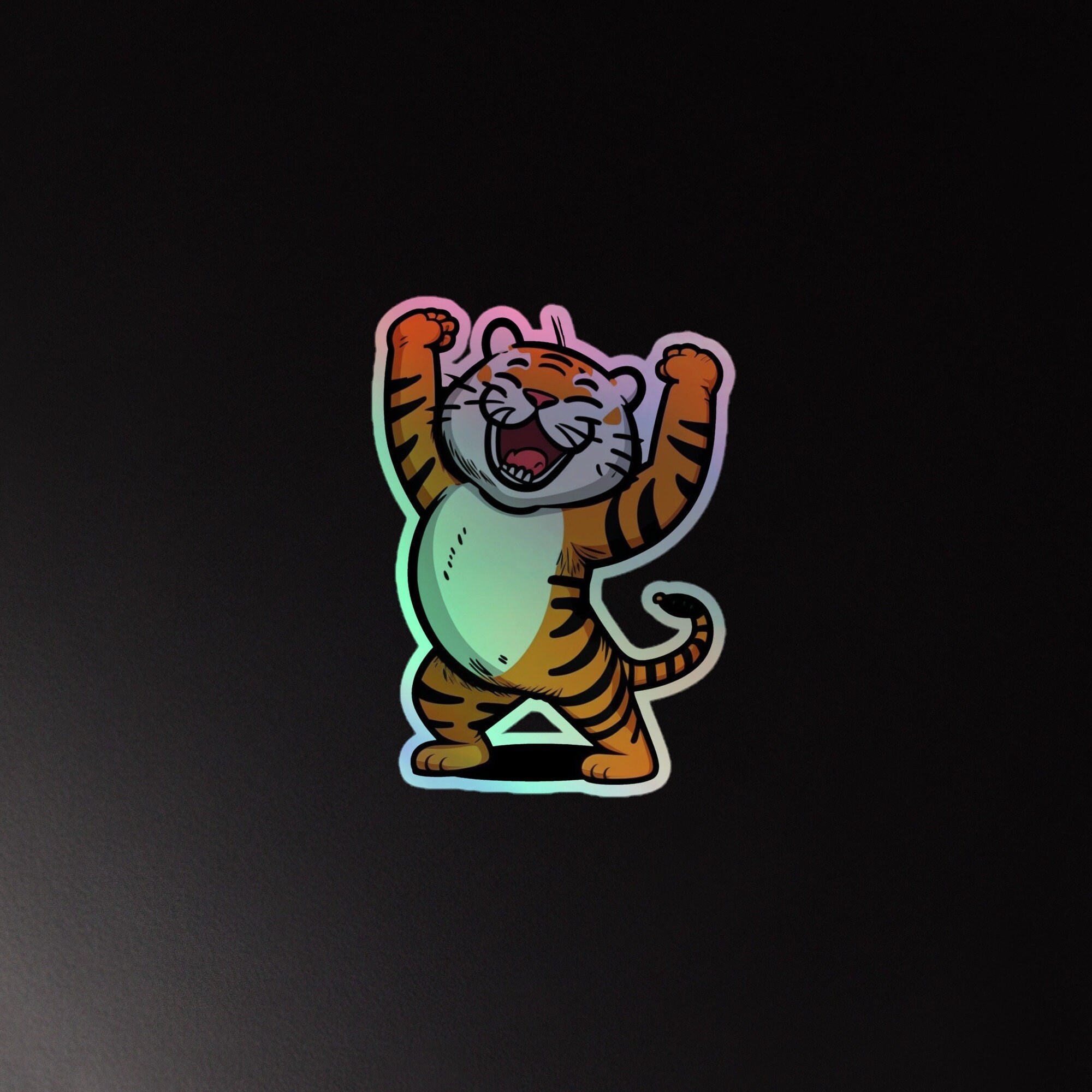 Holographic Tiger Stick-e-figure Animal Sticker Available - Etsy