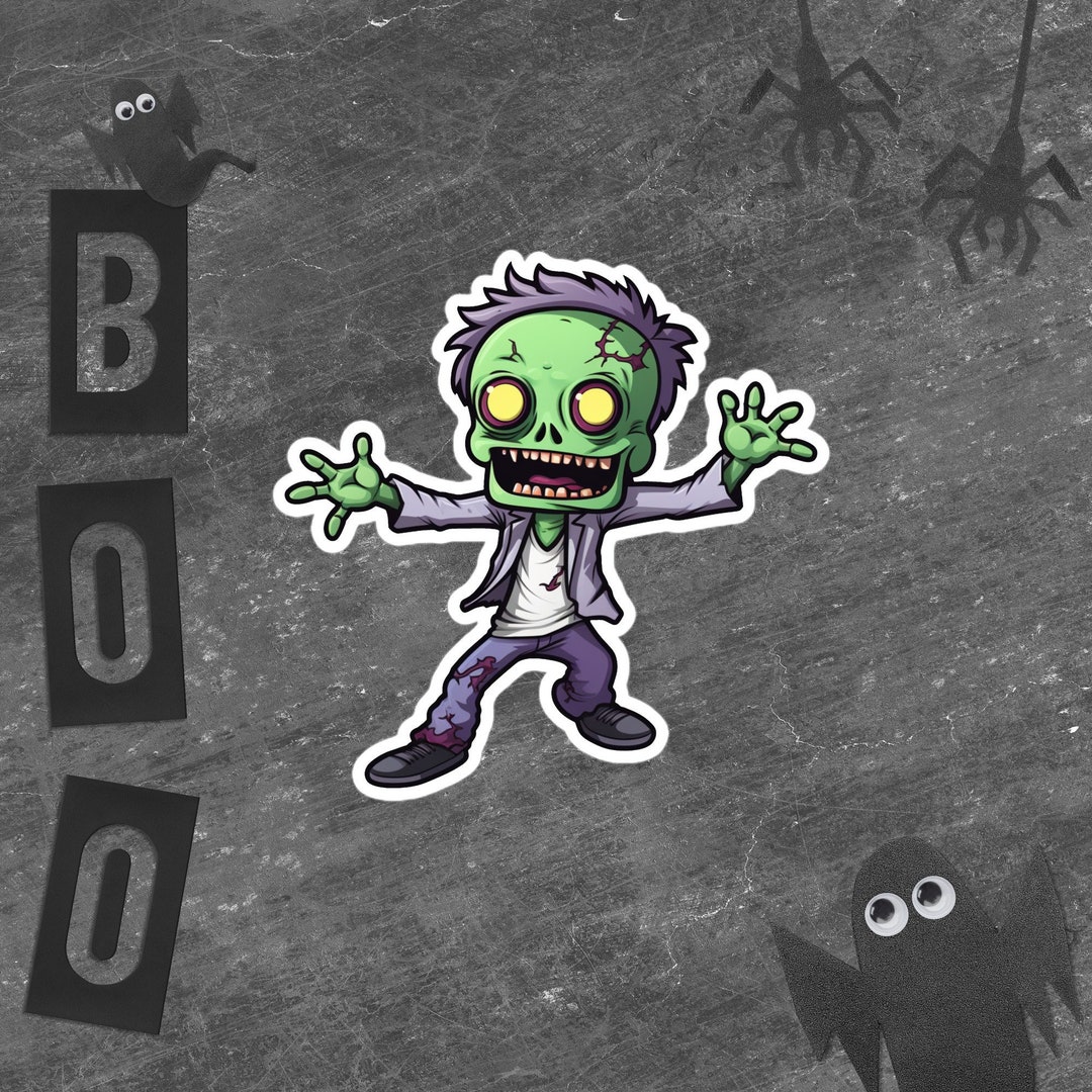 Zombie Stick-e-figure | Halloween Sticker, Available in 3 Sizes - Etsy