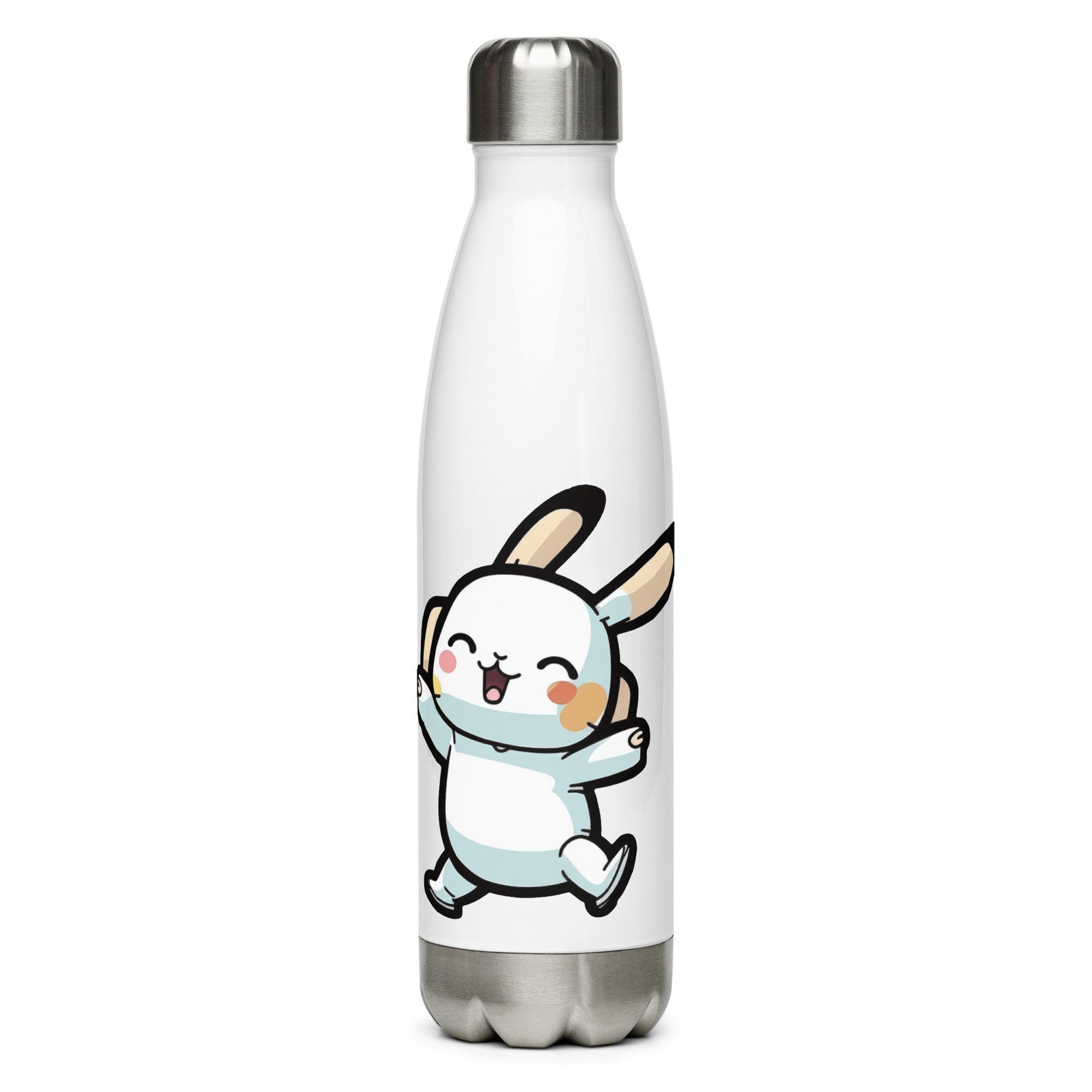 Bunny Water Bottle | Stainless Steel, Available in White & Black - Etsy