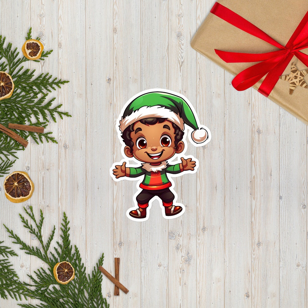 Elf Stick-e-figure | Christmas Sticker, Available in 3 Sizes - Etsy