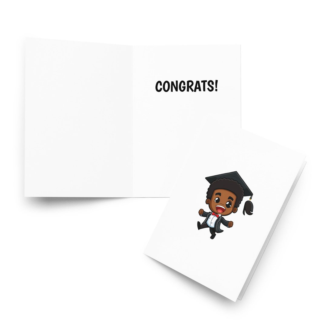 Graduation Card – Congrats! | Graduate Stick-e-figure, Available in 3 ...