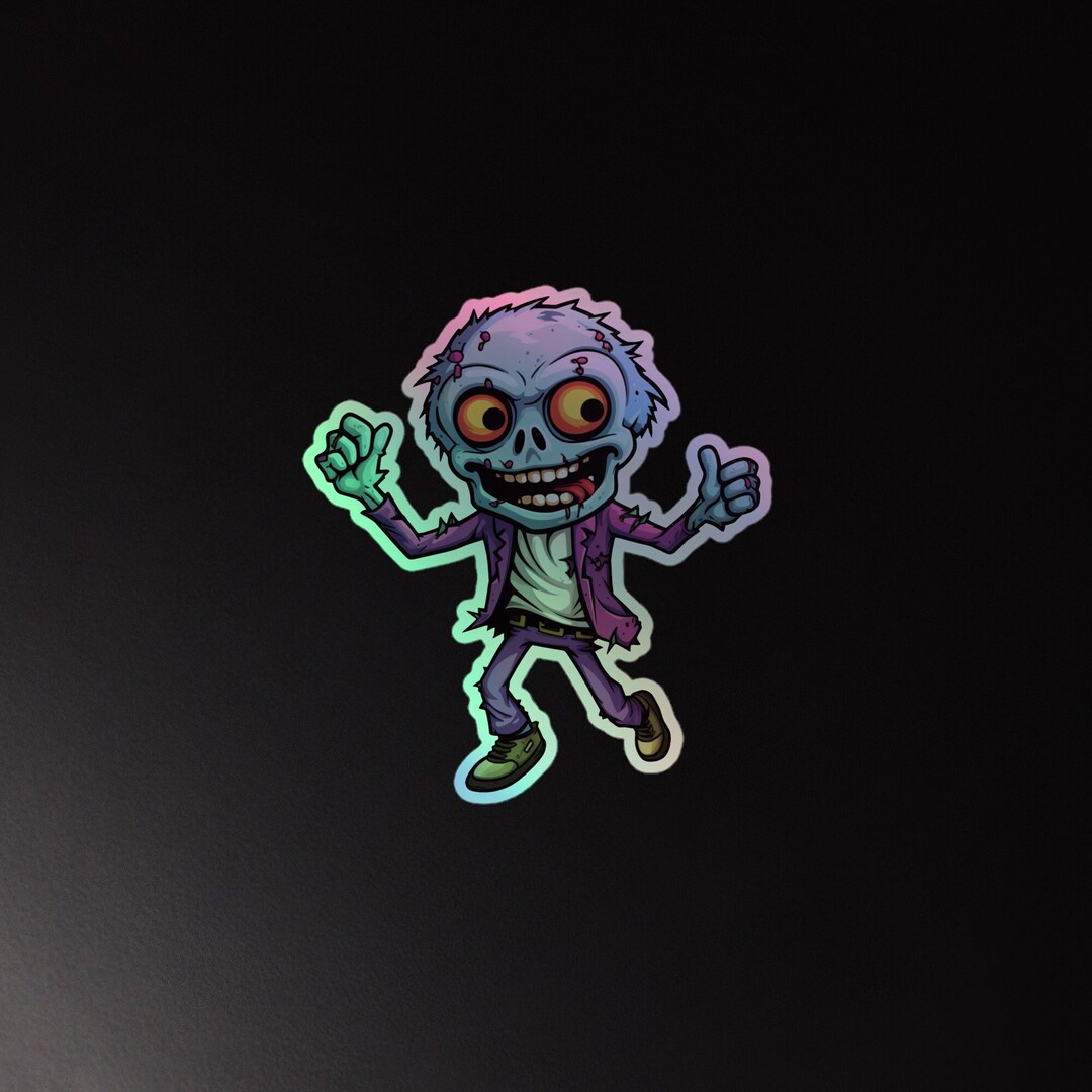 Holographic Ghoul Stick-e-figure | Halloween Sticker, Available in 3 ...
