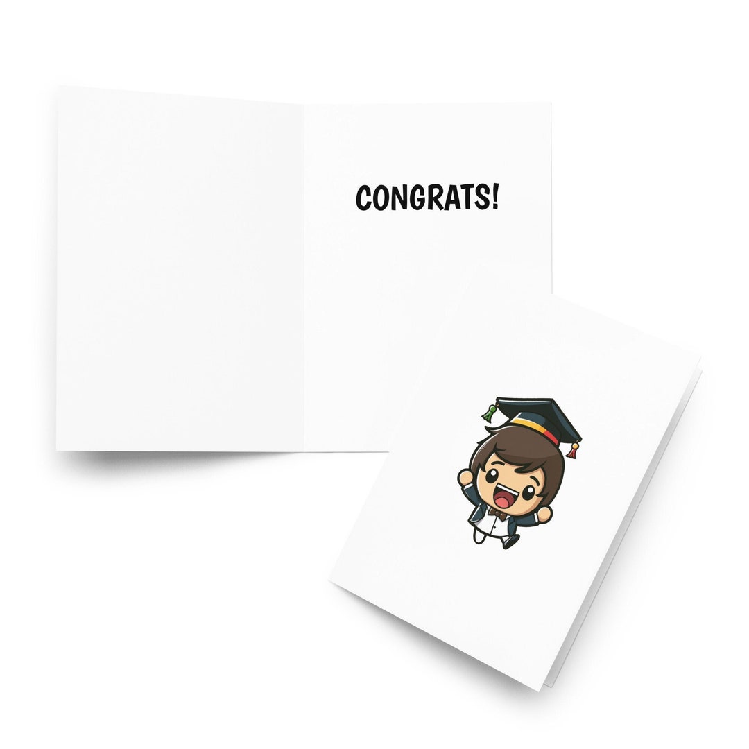 Graduation Card Congrats Graduate Stick-e-figure, Available in 3 Sizes ...