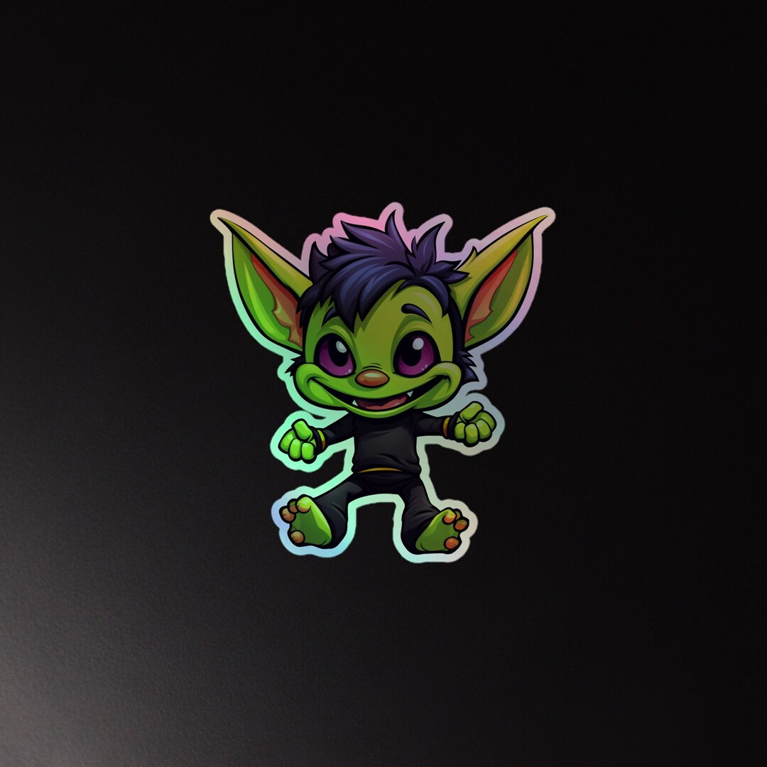 Holographic Goblin Stick-e-figure | Halloween Sticker, Available in 3 ...