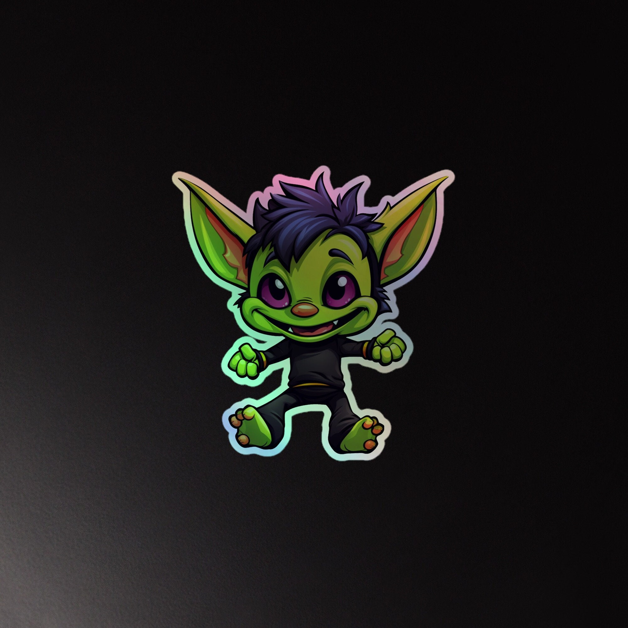 Holographic Goblin Stick-e-figure | Halloween Sticker, Available in 3 ...