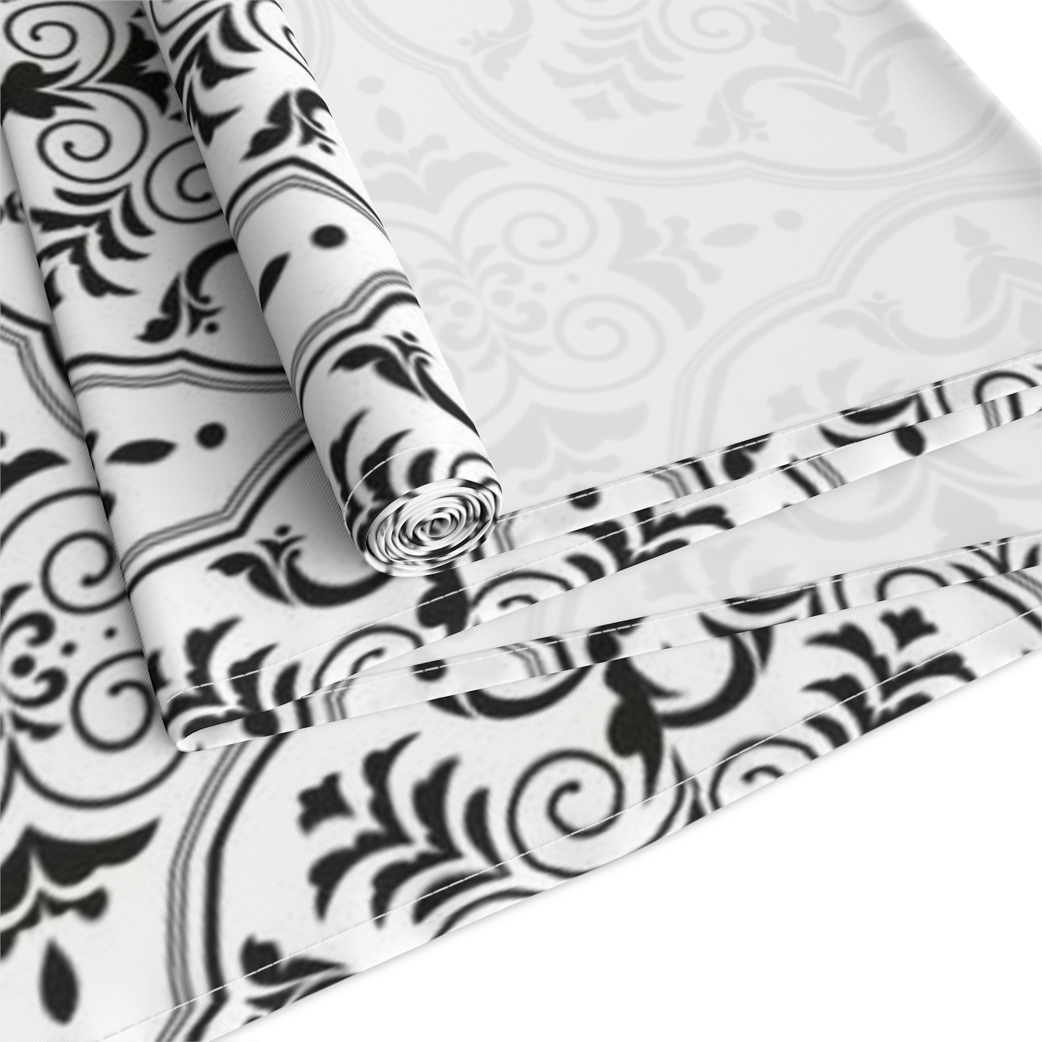 Monochromatic Mandala Patterns Table Runner (cotton, Poly) - Etsy