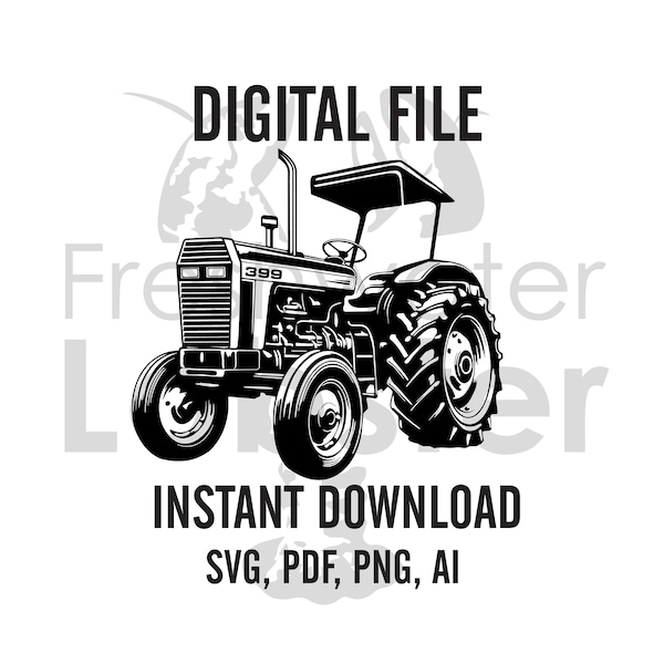 Massey Ferguson Tractor Svg - Etsy