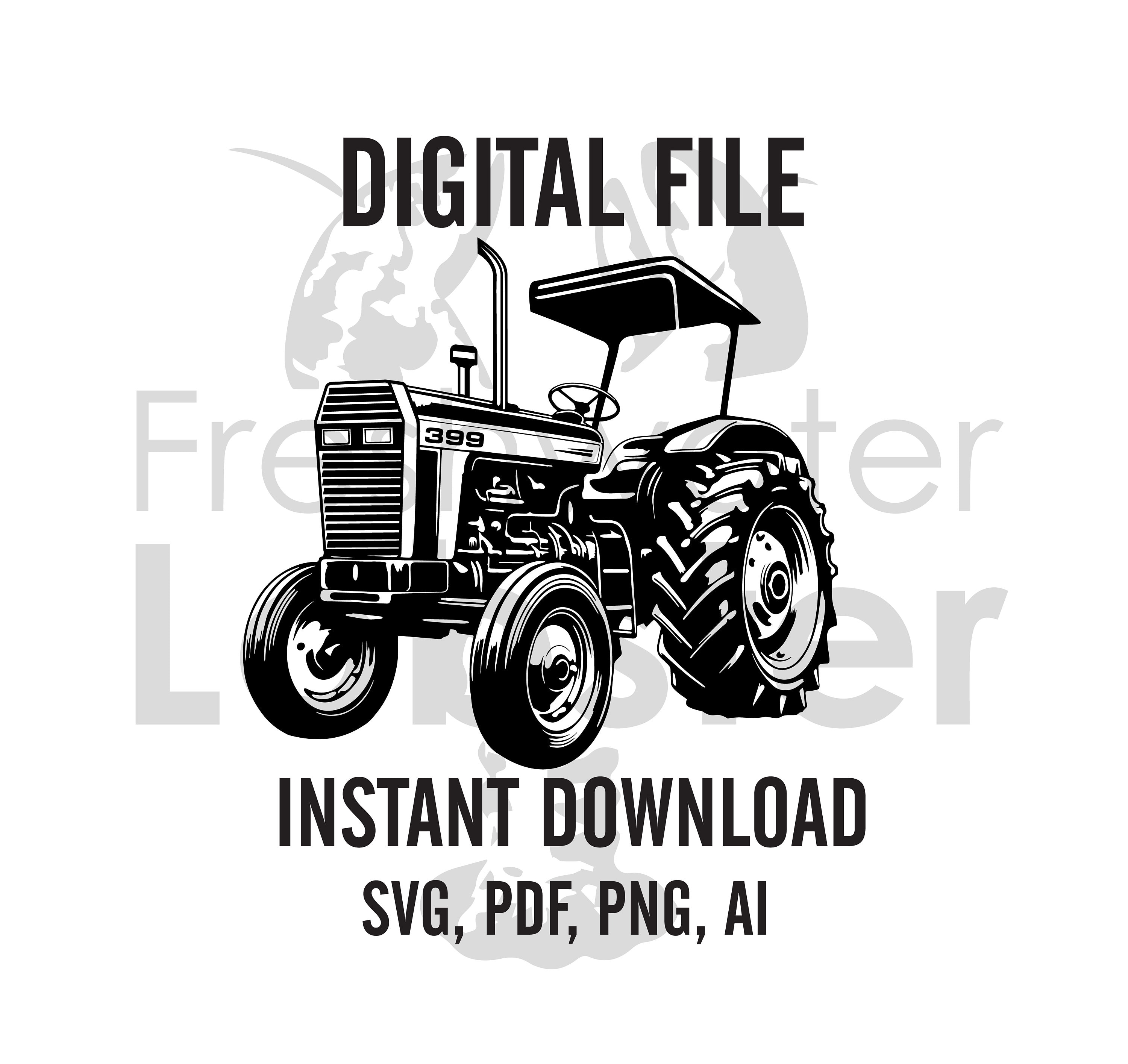 Massey Ferguson 399 Tractor Vector Image | Digital Image Download | .ai ...