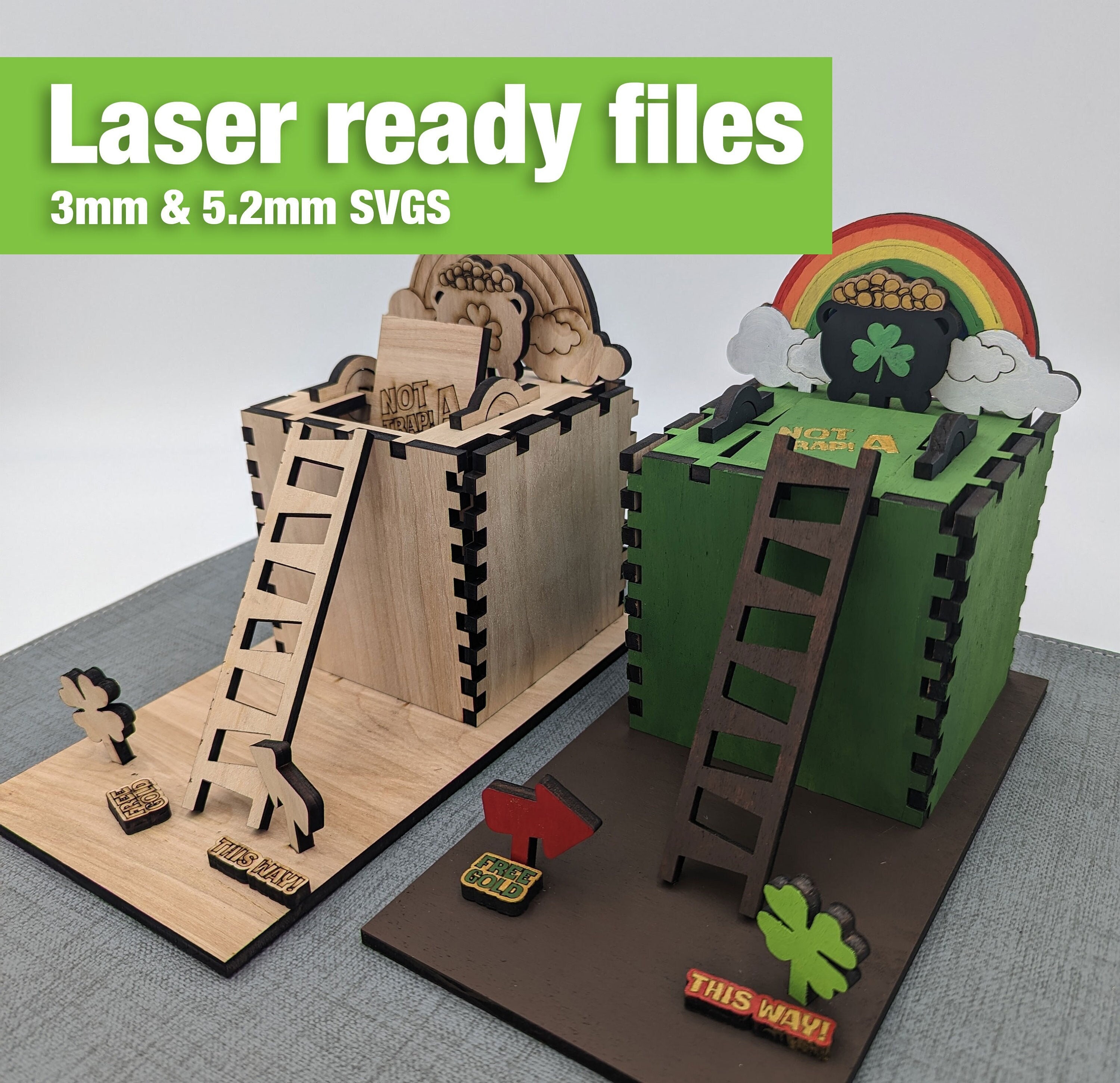 Leprechaun Trap Laser File - Etsy