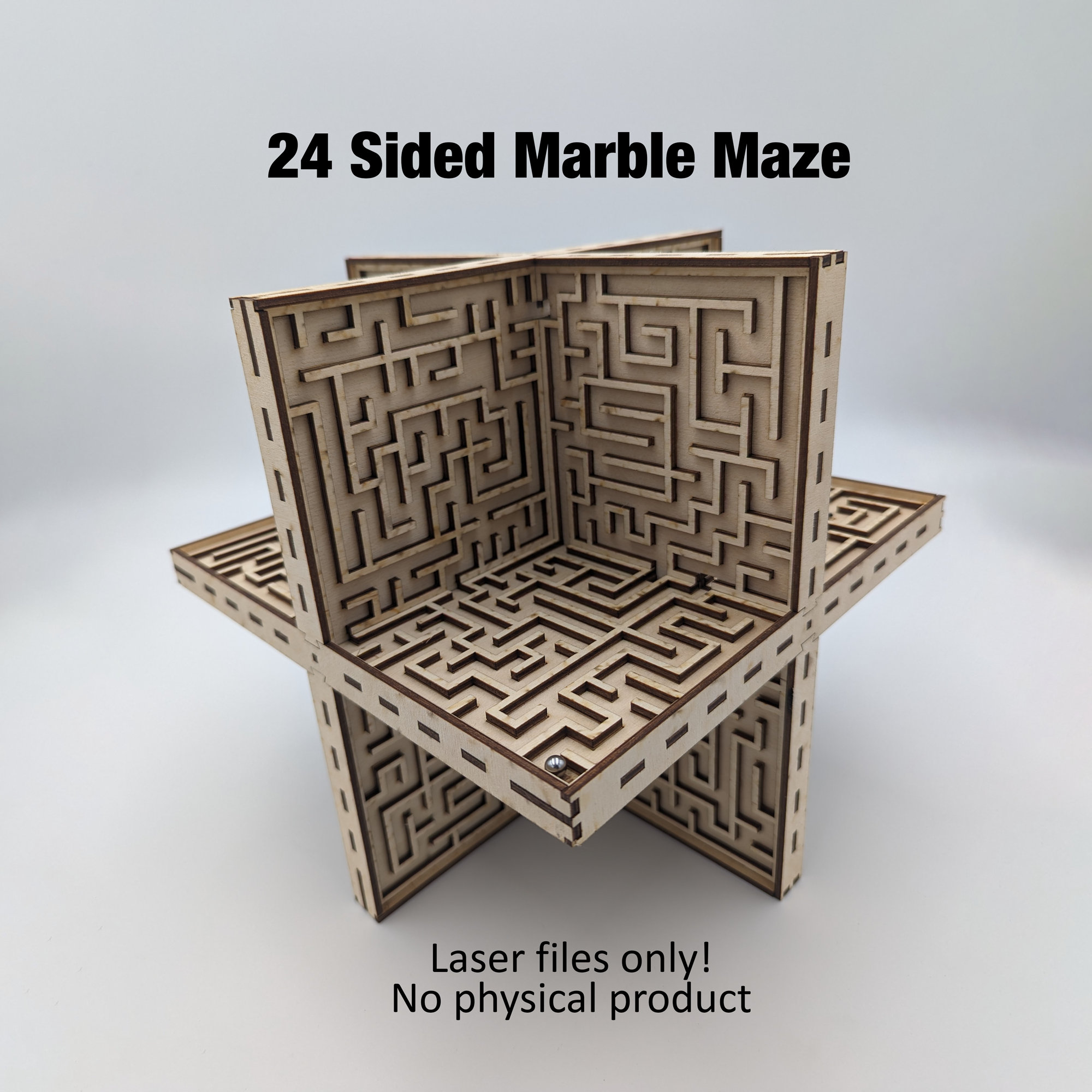 24 Sided Marble Maze Laser Cut File SVG Marble Labyrinth - Etsy Australia