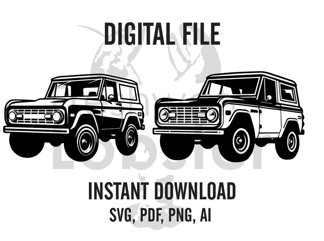 Ford Bronco Vector Image | Digital Image Download | .ai .svg .png .pdf ...