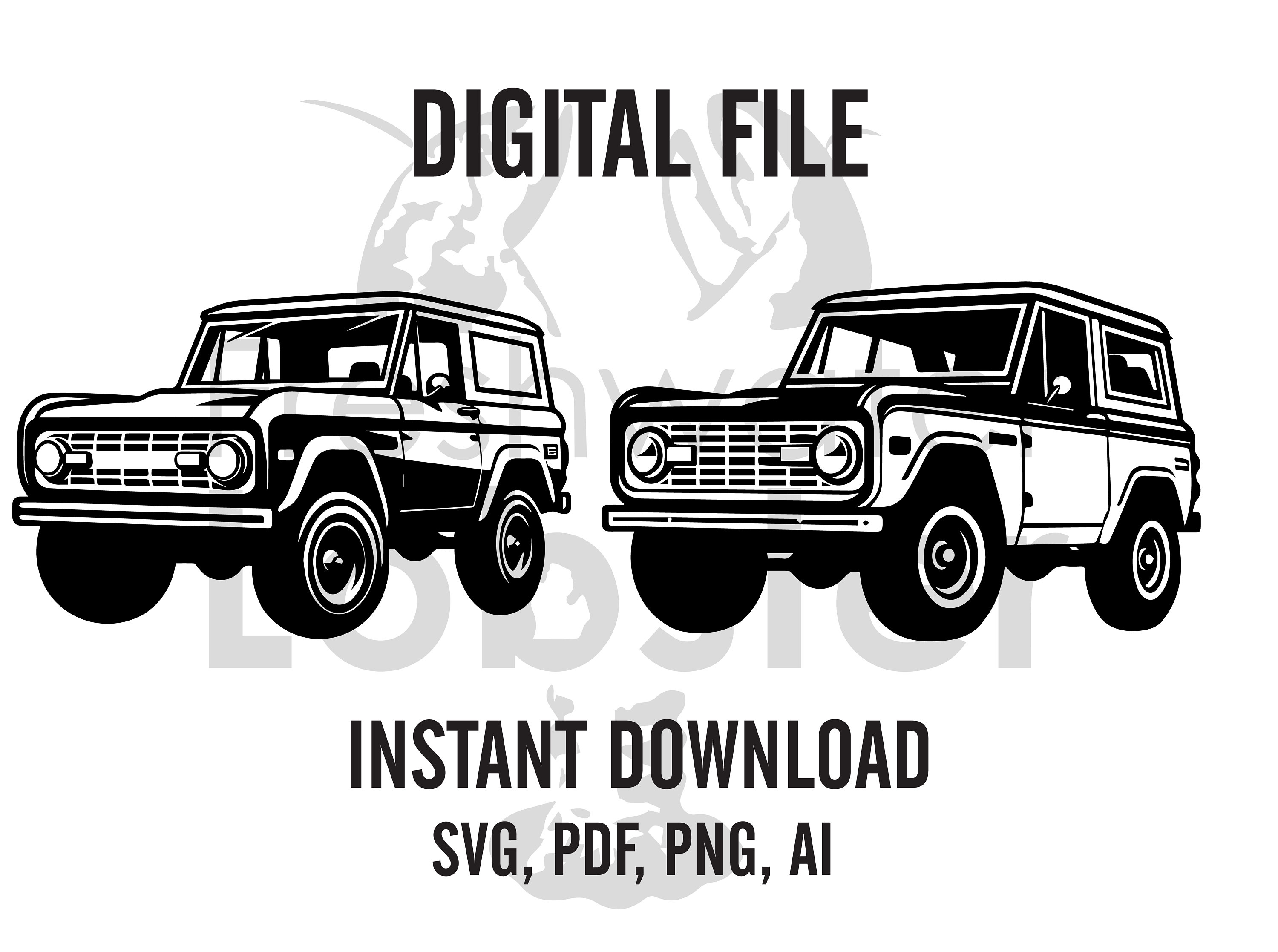 Ford Bronco Vector Image | Digital Image Download | .ai .svg .png .pdf ...