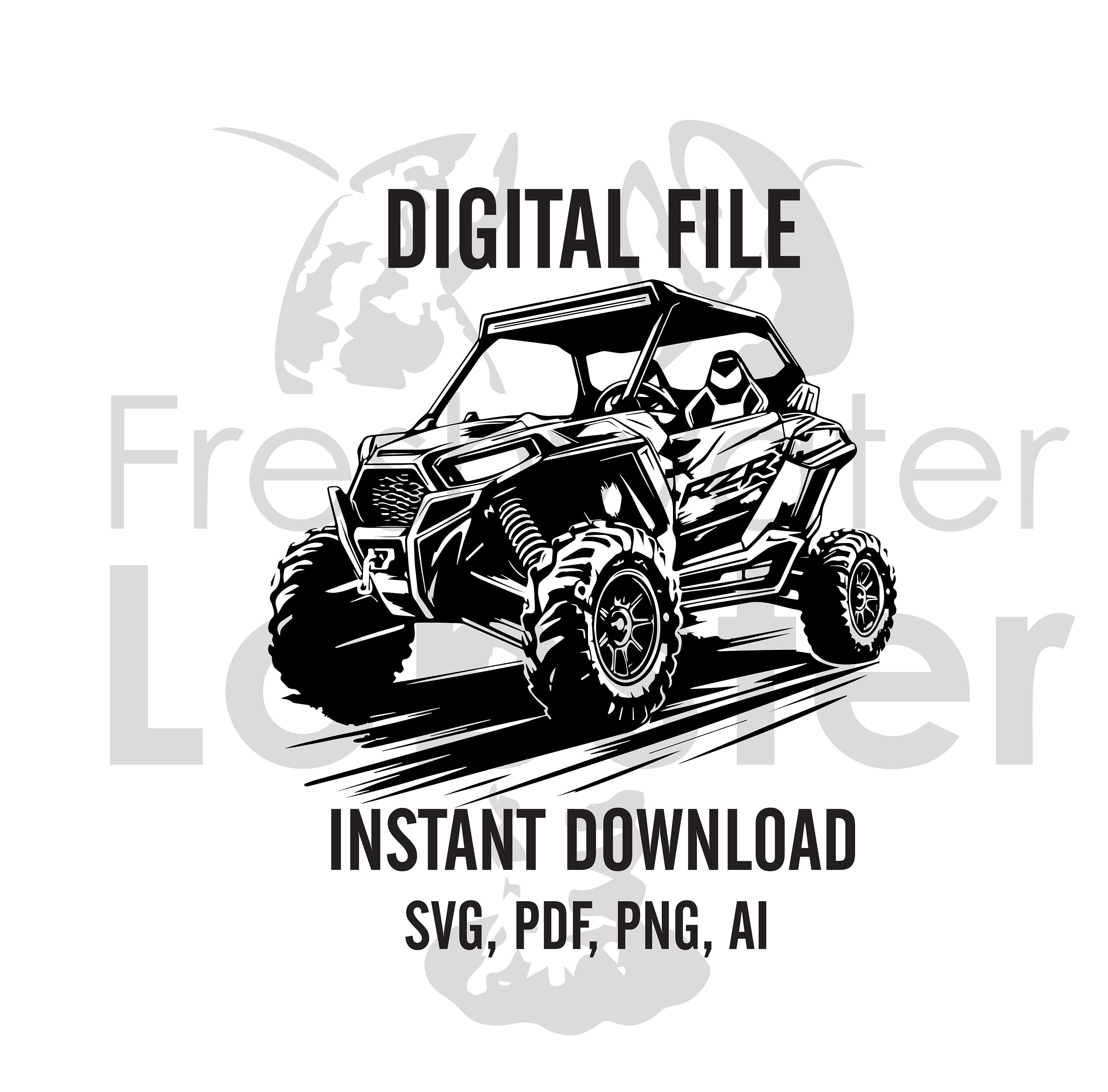 RZR 1000 Vector Image Svg, Ai, Pdf, Png Side by Side, Sxs, SSV Digital ...