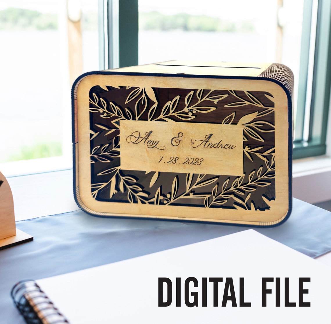 Thank You Card Box | Digital Download | Ai Svg Pdf | Wedding Card Box ...