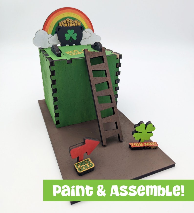 Leprechaun Trap Kit | Just Paint & Assemble | St Patricks Day Fun DIY ...