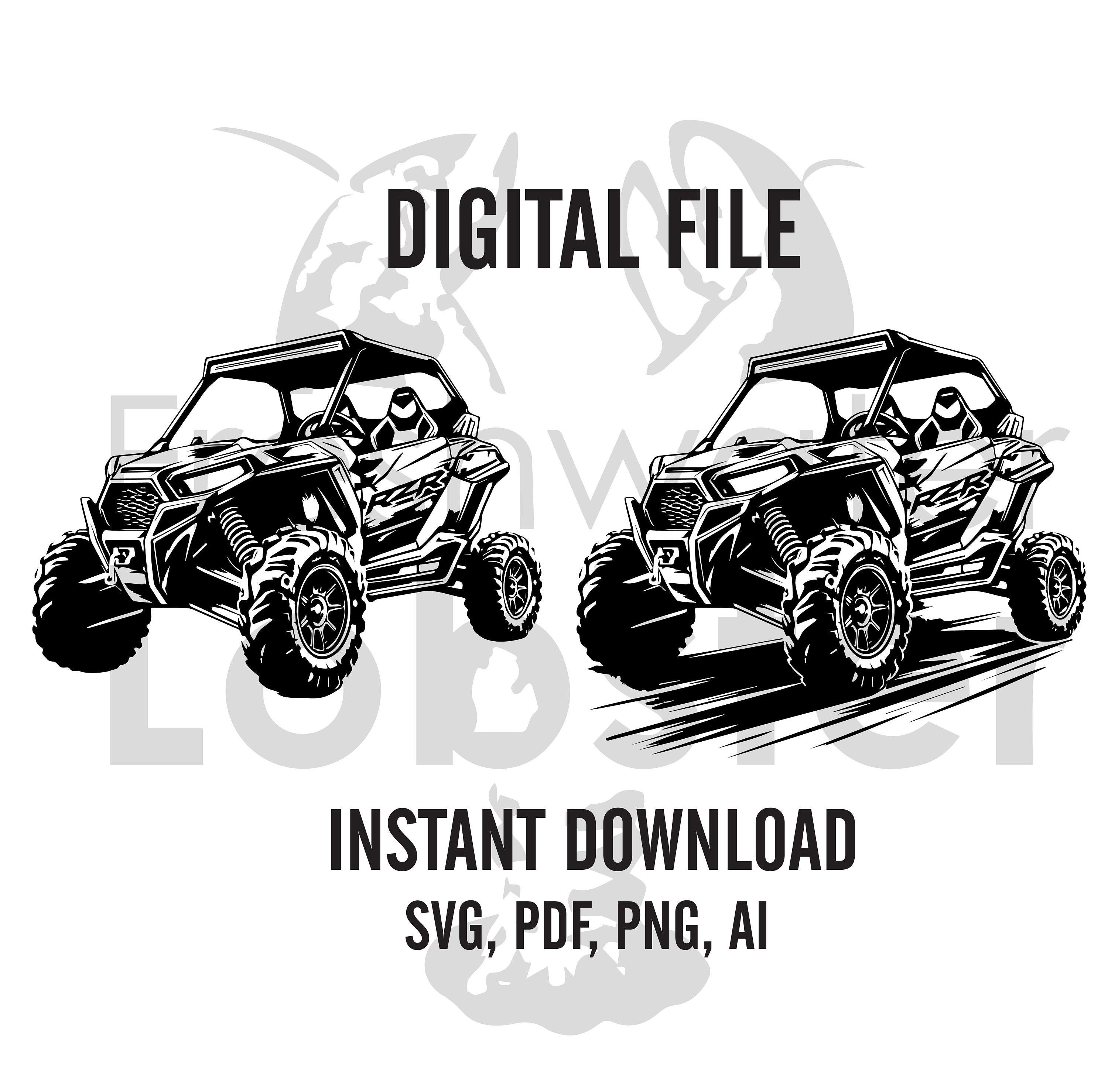 RZR 1000 Vector Image Svg, Ai, Pdf, Png Side by Side, Sxs, SSV Digital ...