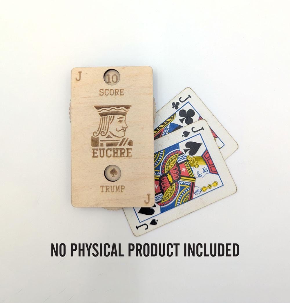 Euchre Scoreboard Digital Laser File | Svg, Pdf, Ai | Instant Download ...