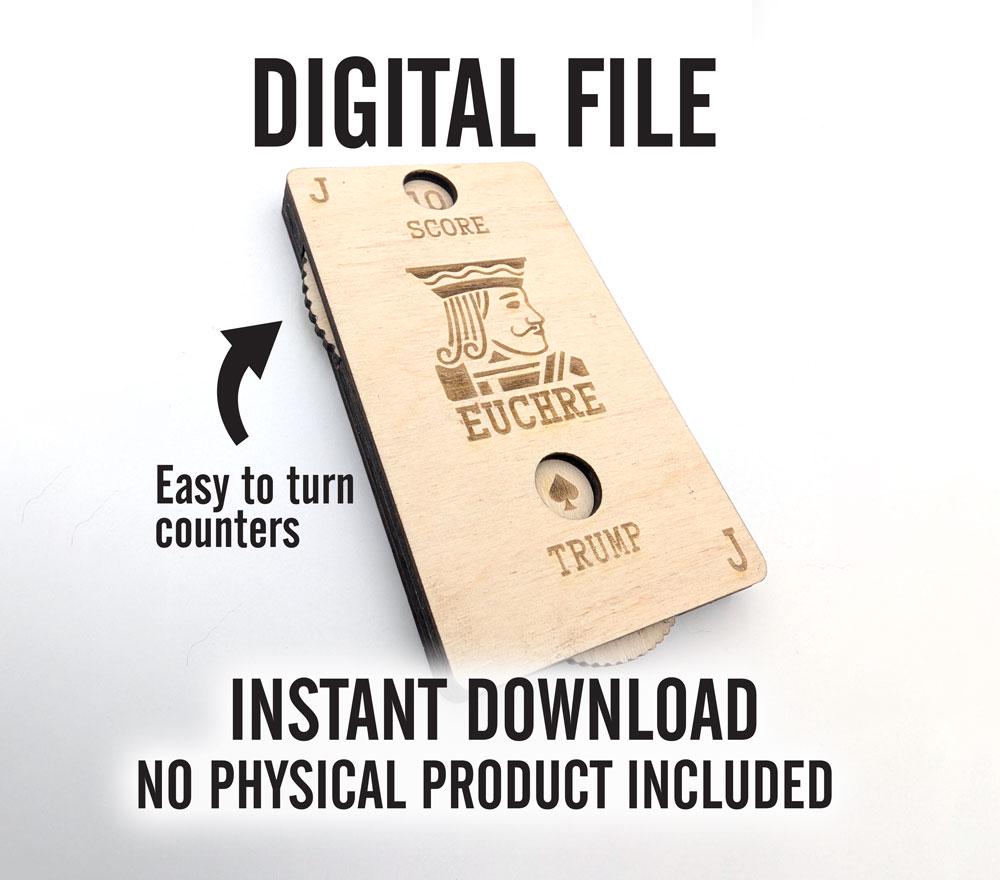 Euchre Scoreboard Digital Laser File | Svg, Pdf, Ai | Instant Download ...