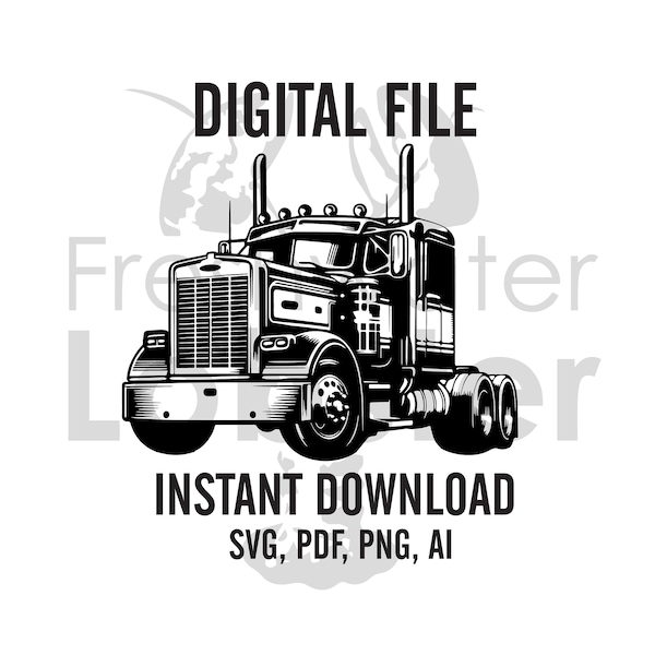 Peterbilt 379 Vector Image Digital Image Download .ai .svg .png .pdf ...