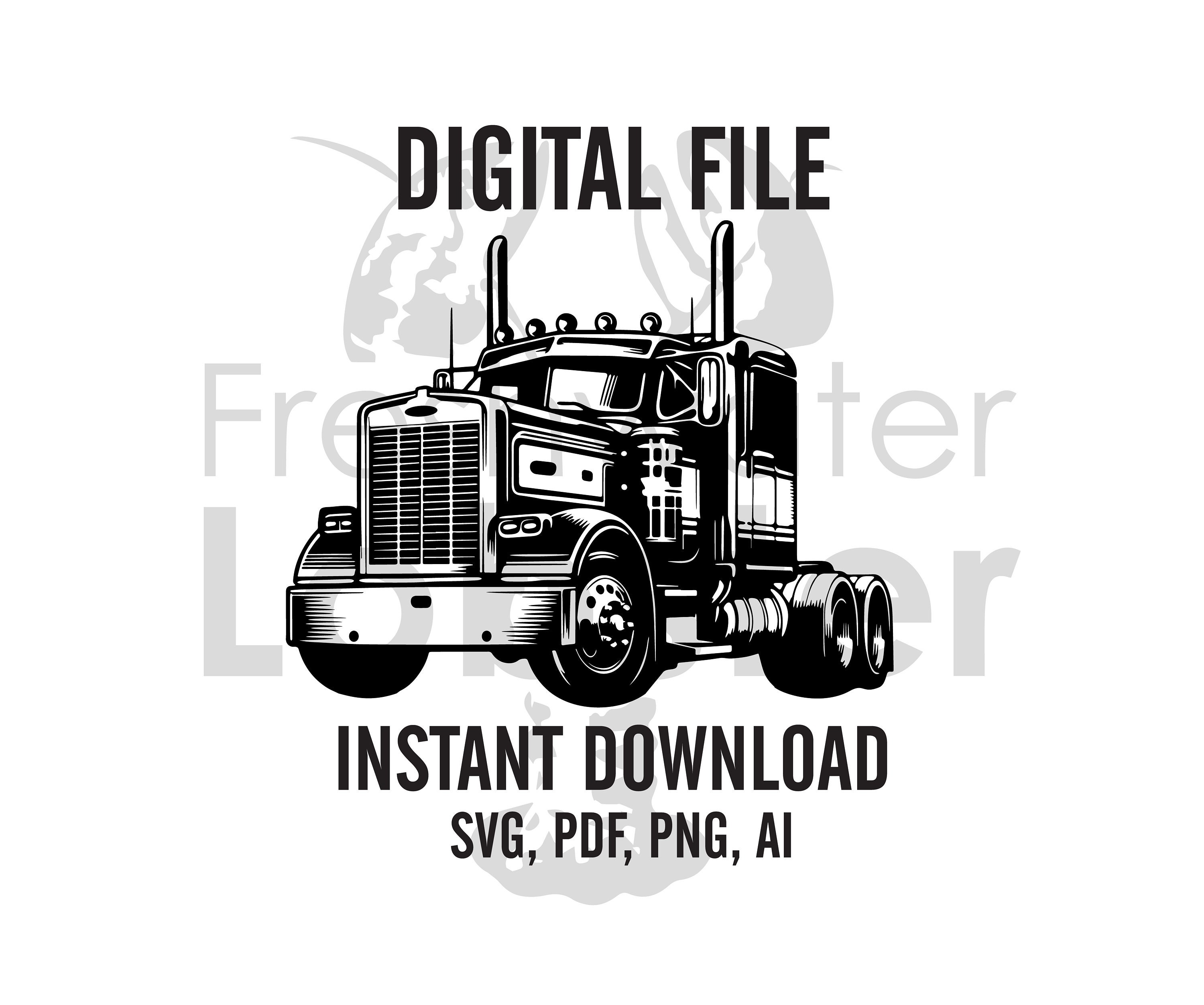 Peterbilt 379 Vector Image | Digital Image Download | .ai .svg .png ...