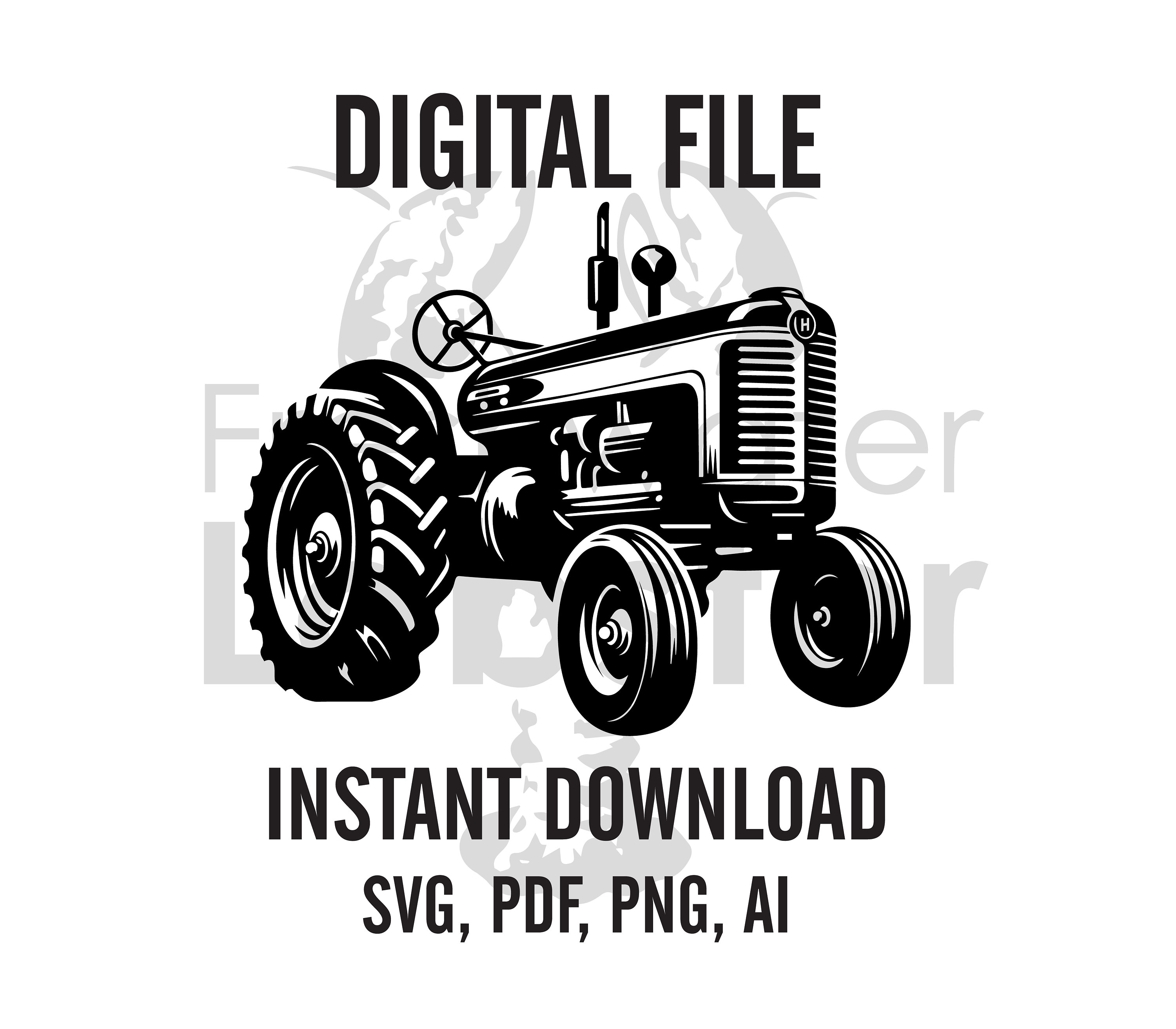 Farmall Model H Vector Image | Svg, Pdf, Png, Ai | Instant Download - Etsy