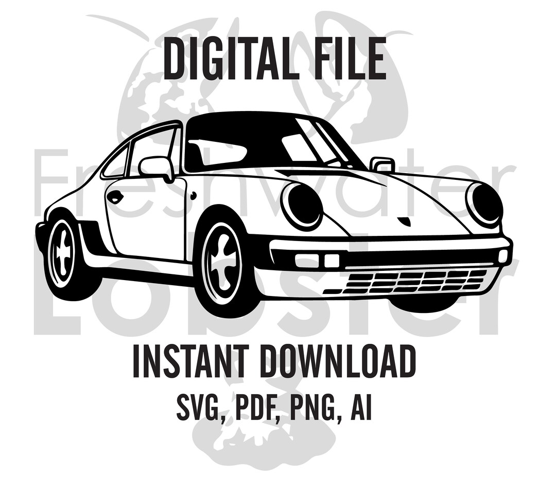 Porsche 911 Vektorbild SVG, PDF, AI, PNG Sofortiger Download - Etsy.de