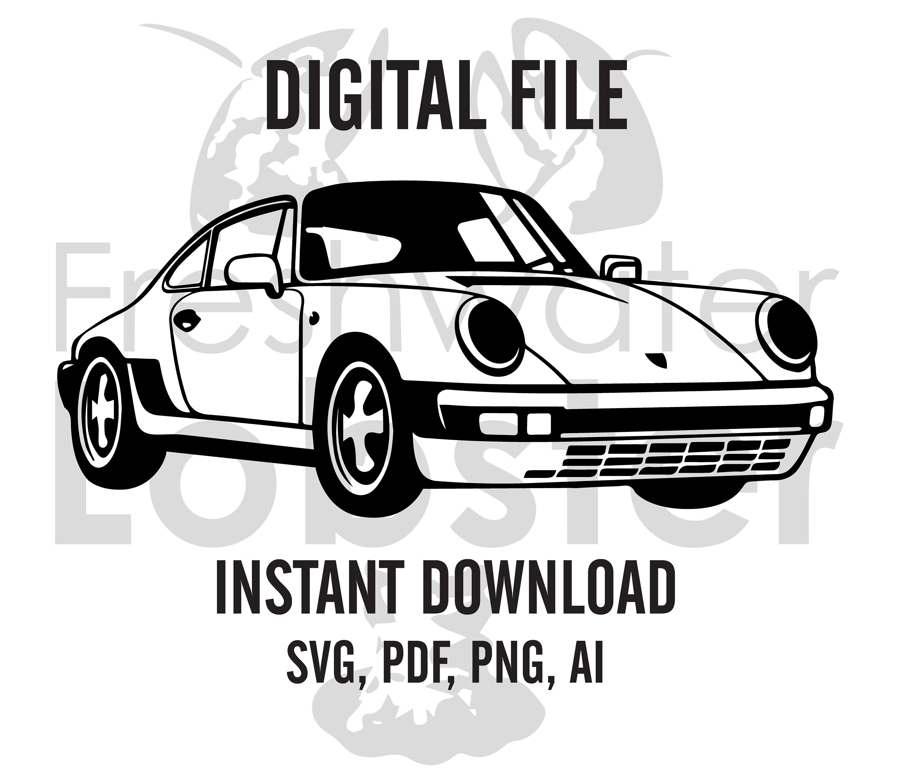 Porsche 911 Vector Image Svg, Pdf, Ai, Png Instant Download - Etsy