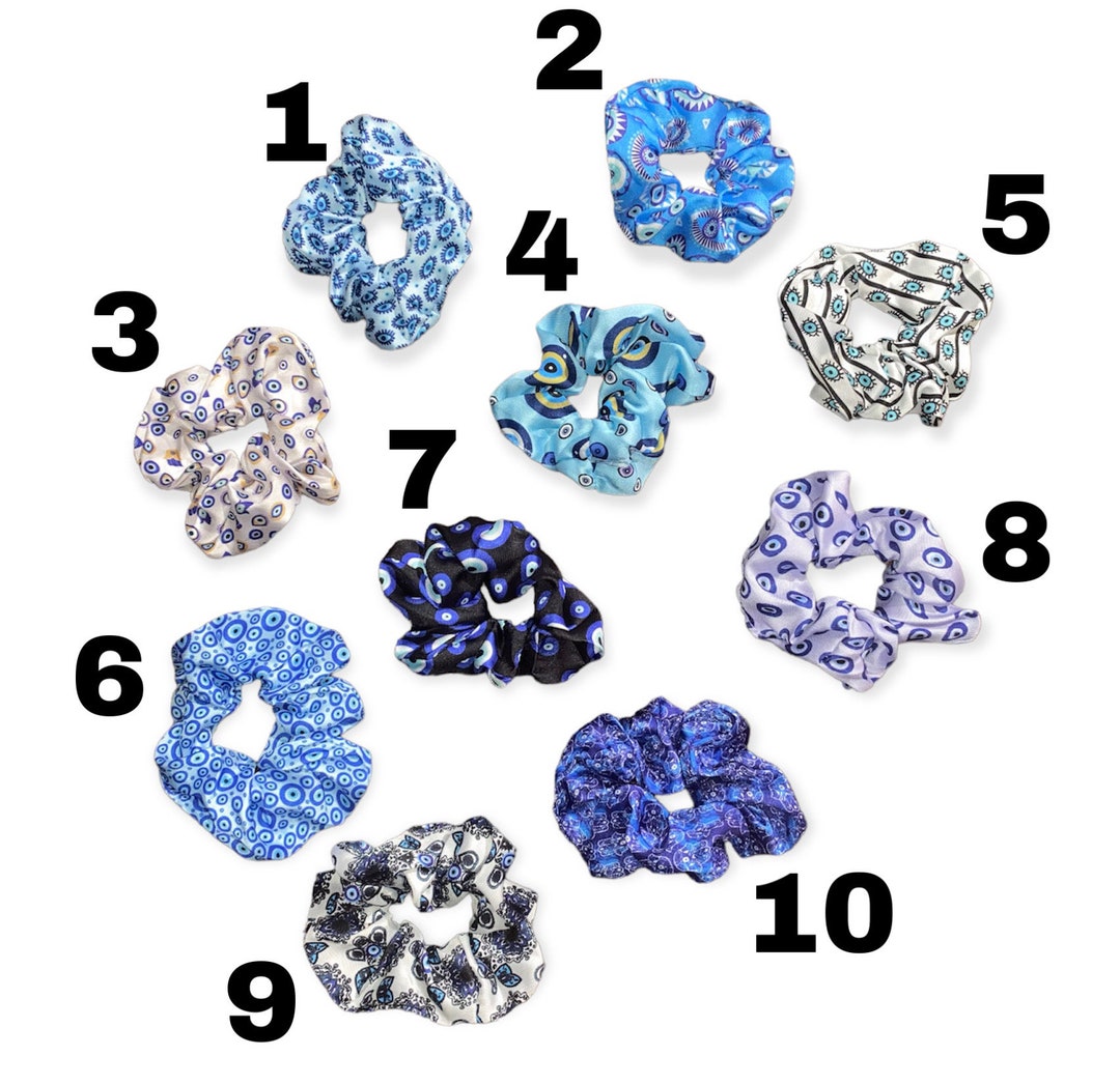 Evil Eye Multi Designs Protection Hair Tie Scrunchies - Etsy